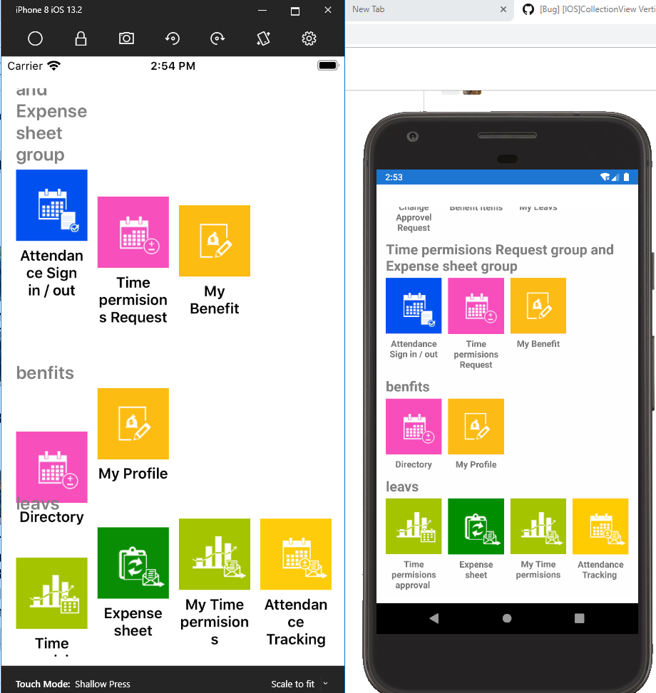 [Bug] Miss alignment collection view group · Issue #8896 · xamarin/Xamarin.Forms · GitHub