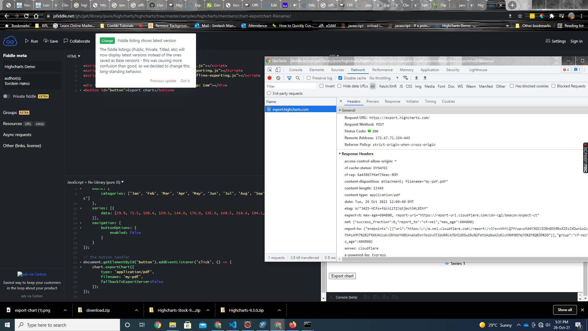 offline export not working · Issue #16544 · highcharts/highcharts · GitHub