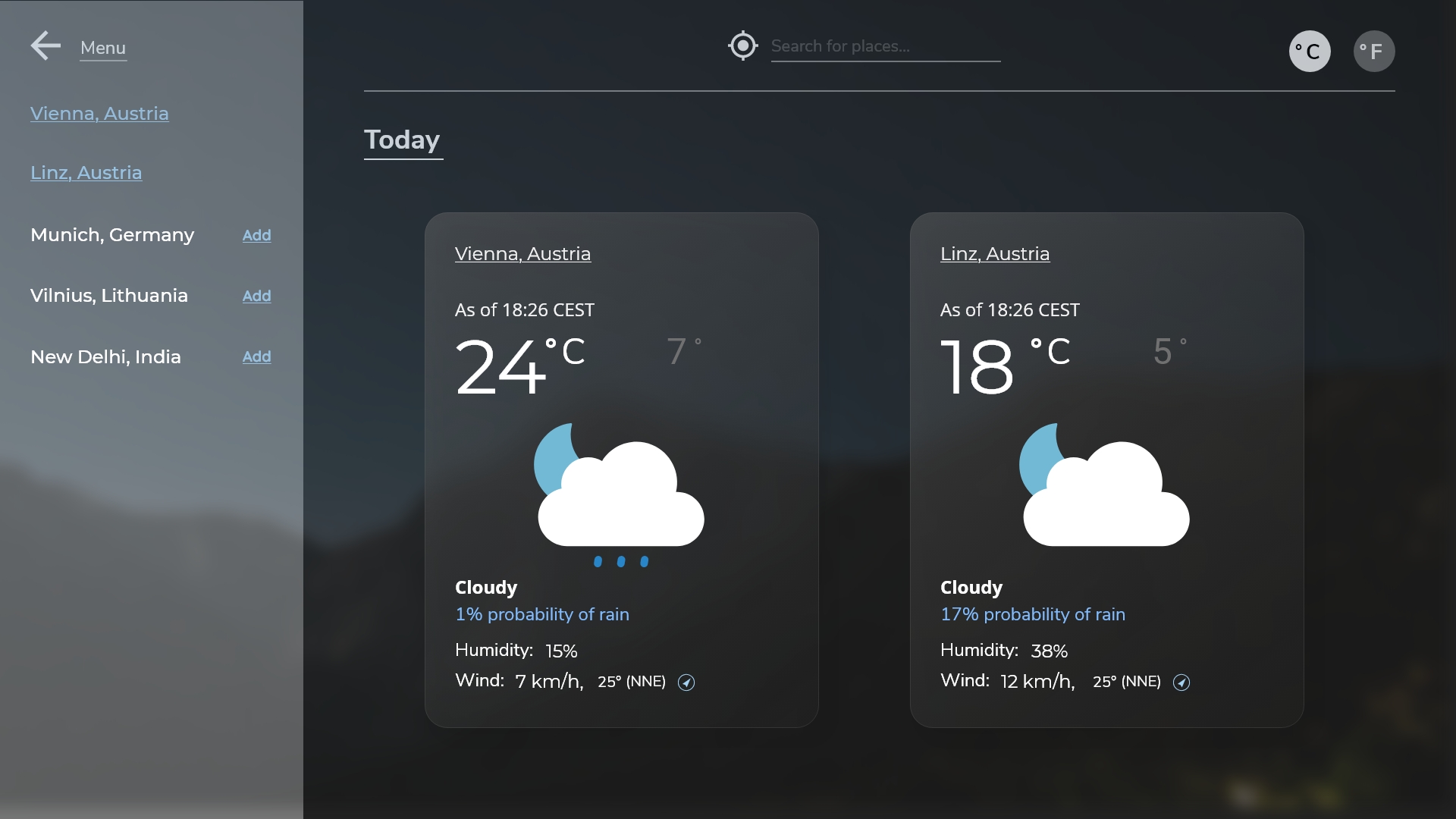 GitHub - esabaliauskaite/HUEX-project: Weather app build as a university project