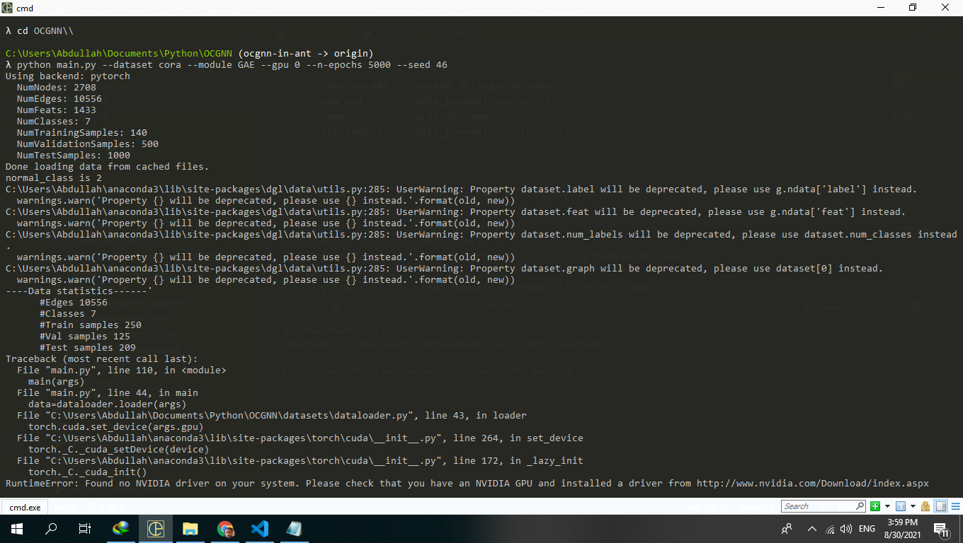 Cannot assign one feature “norm” on device coda:0 to a graph on device cpu.Call DGLGraph.to() to ...
