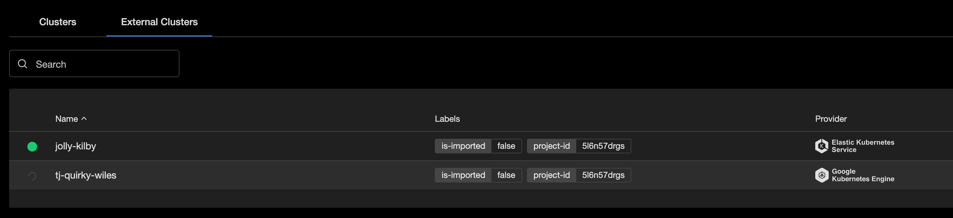 fix alignment for label in the external cluster list · Issue #4707 · kubermatic/dashboard · GitHub