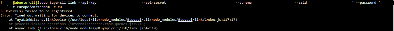 tuya-cli link hangs and times out at "Registering device(s)..." · Issue #287 · codetheweb/tuyapi ...