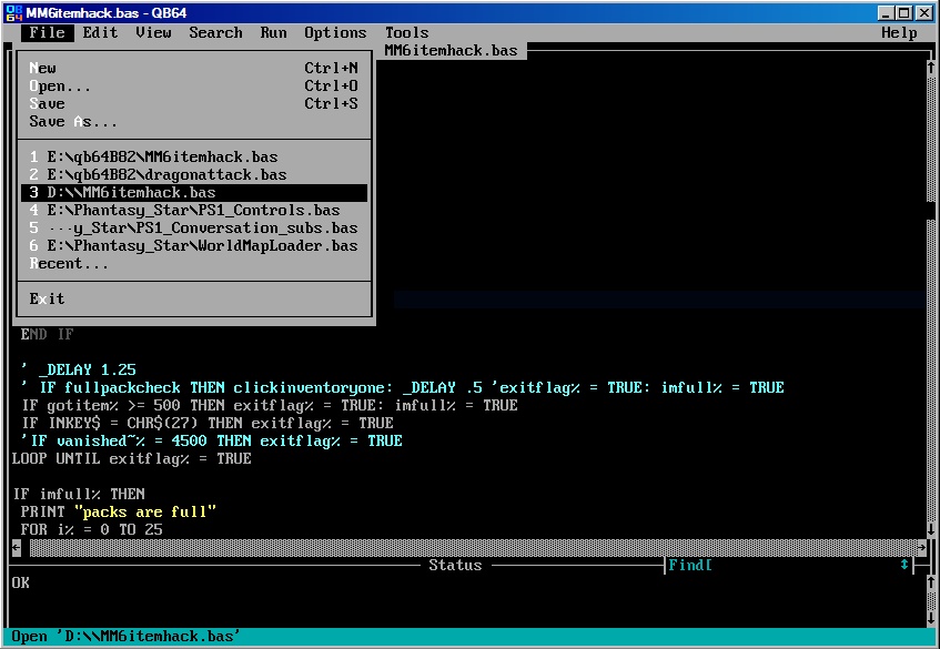 Recent file list displays extra "\" when source file is in base root ...
