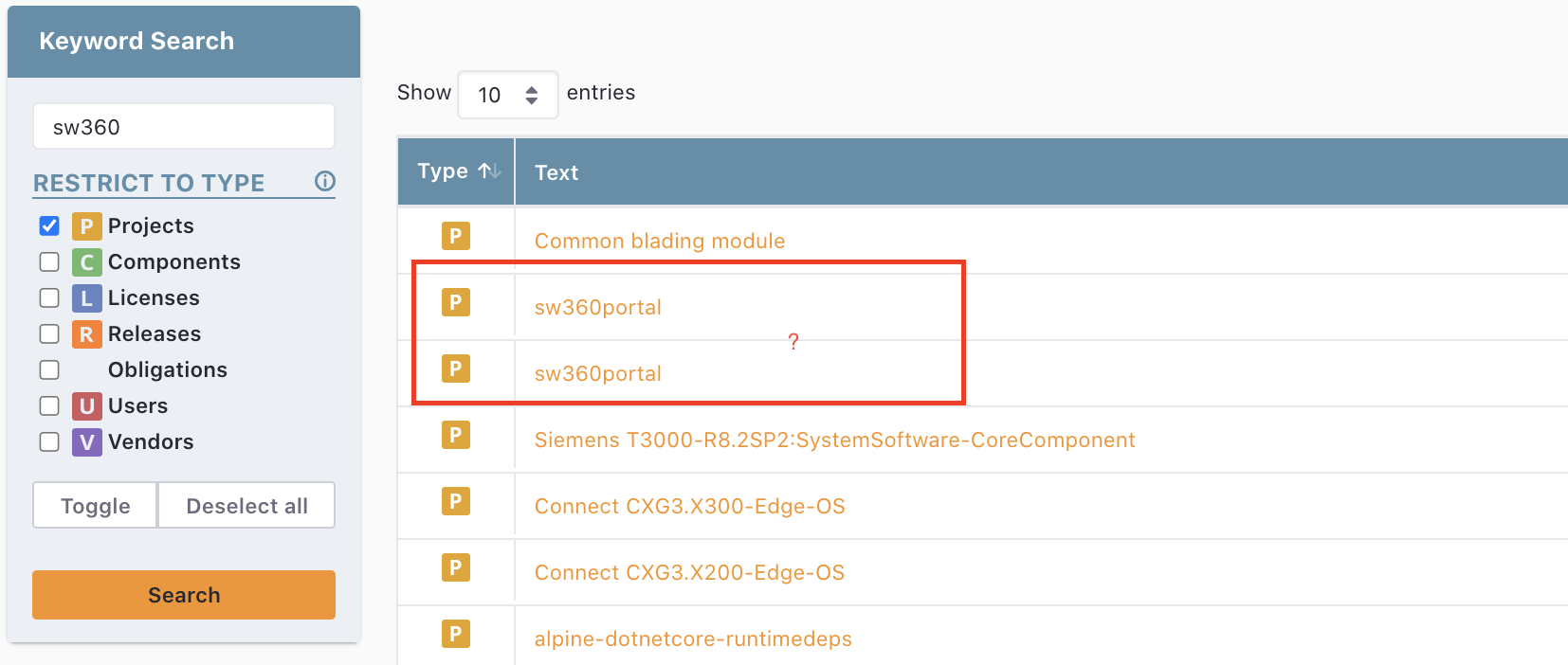 Minor Issue: Project Version should be displayed in search results list text line. · Issue #1215 ...