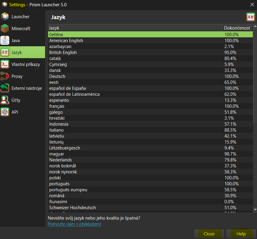 Some UI elements are not translatable · Issue #159 · PrismLauncher ...