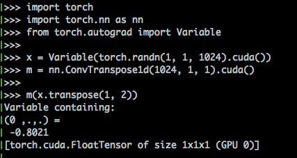 CuDNN ConvTranspose1d issue with transposed cuda Variable (can't ...