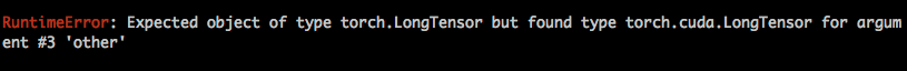 Incorrect error message for advanced indexing cuda tensor · Issue #5559 · pytorch/pytorch · GitHub