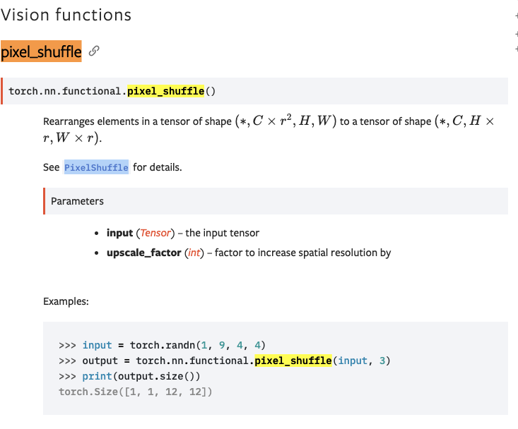 [docs] Unclear how to use pixel_shuffle · Issue #22709 · pytorch/pytorch · GitHub