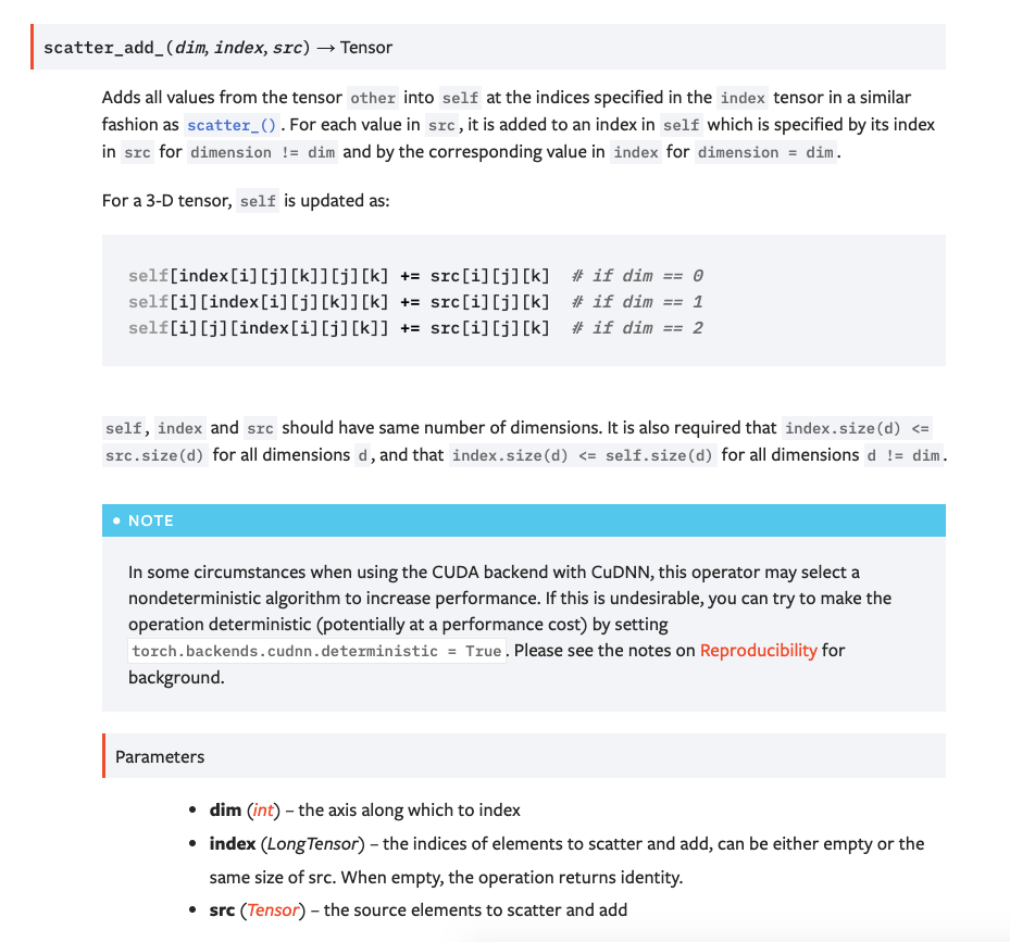 The reproducibility note in `scatter_add_` documentation is misleading · Issue #45663 · pytorch ...