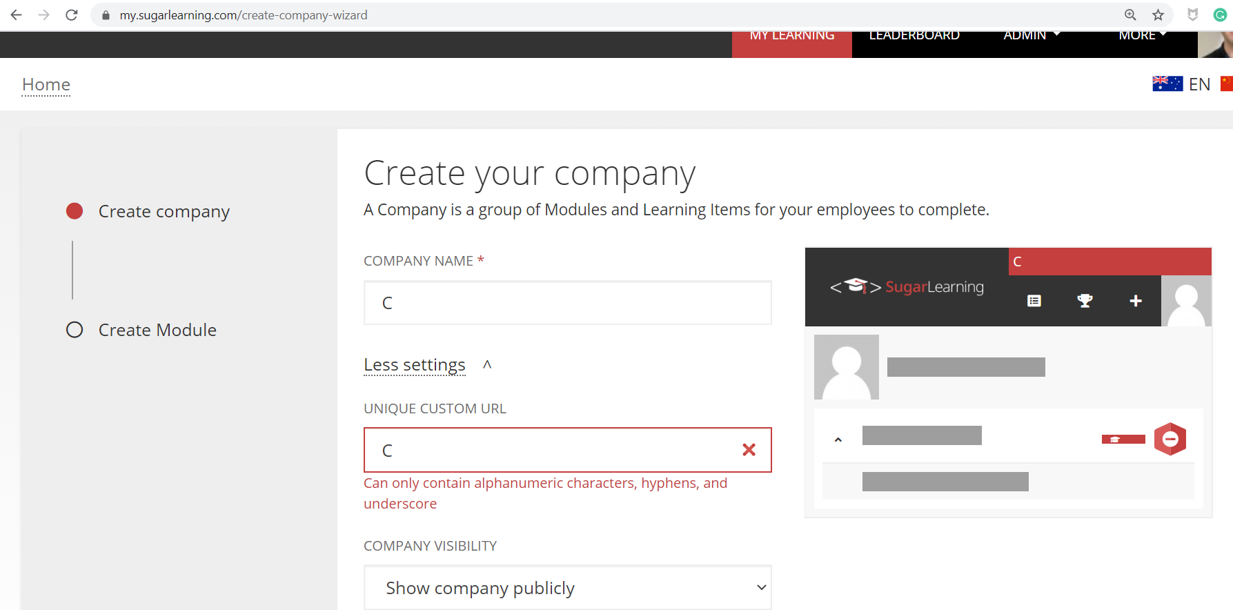 Couldn't create a company with a short name · Issue #13 · SSWConsulting/SSW.SugarLearning · GitHub
