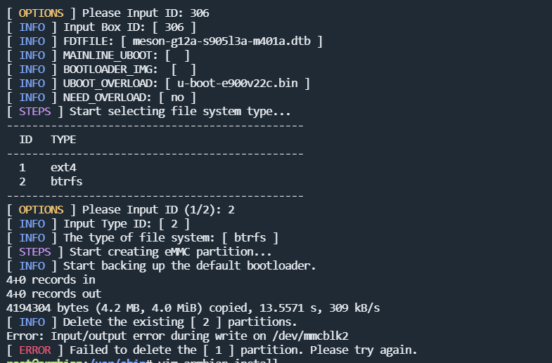 unt 403A armbian-install写入emmc报错 · Issue #1186 · ophub/amlogic-s9xxx ...