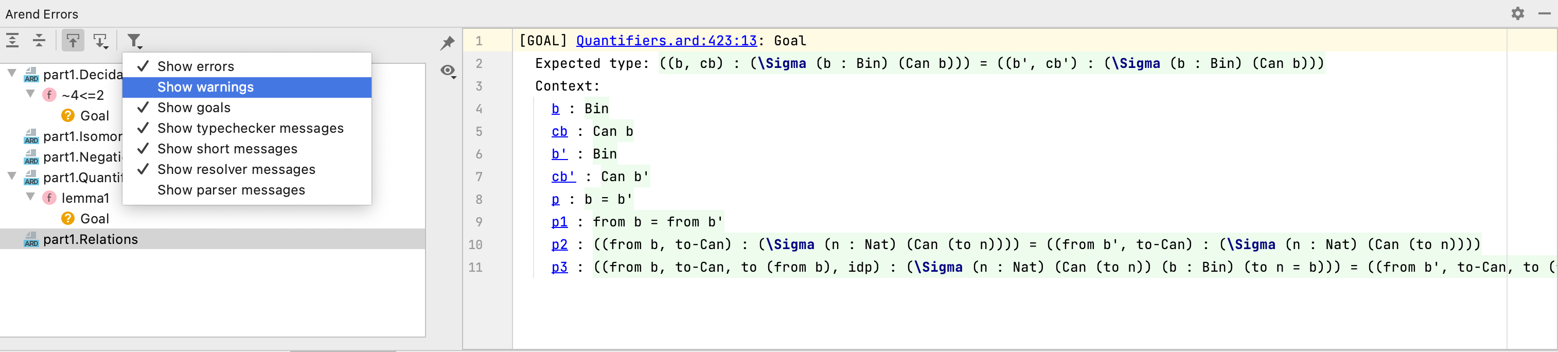 Redundant empty entries in Arend Errors tool window · Issue #285 · JetBrains/intellij-arend · GitHub