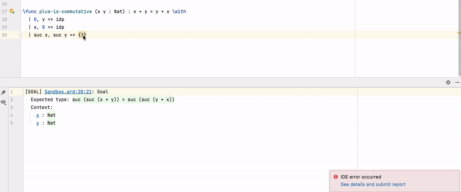 Consider showing goals and errors in separate windows · Issue #336 · JetBrains/intellij-arend ...