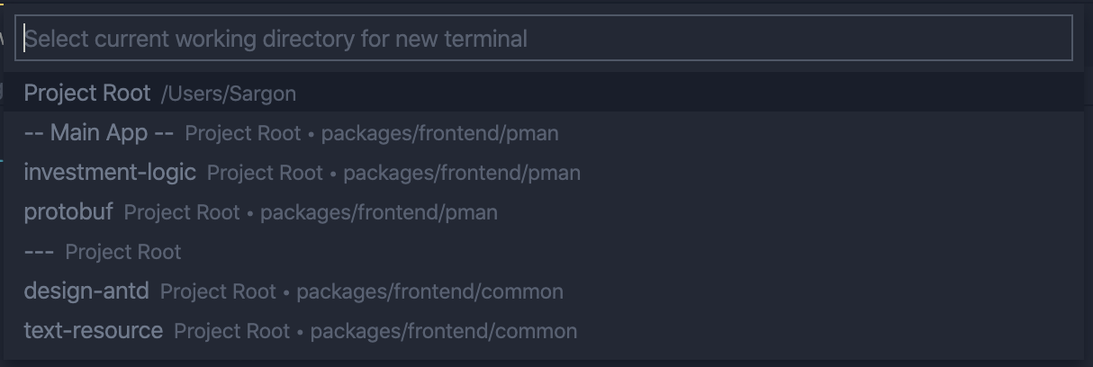 Workspace folders divider object · Issue #97050 · microsoft/vscode · GitHub