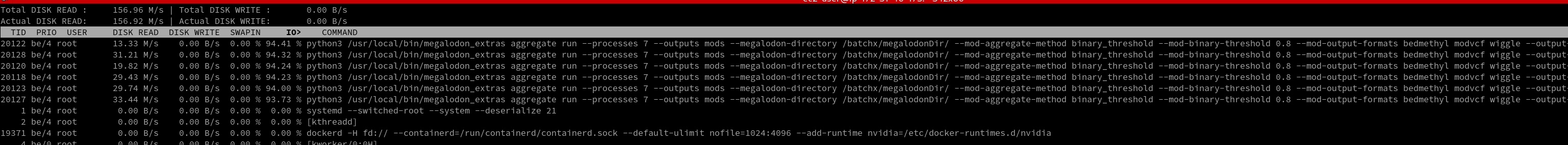 [megalodon Extras Aggregate] Read Processing Rates Decreasing With Large Input · Issue 106