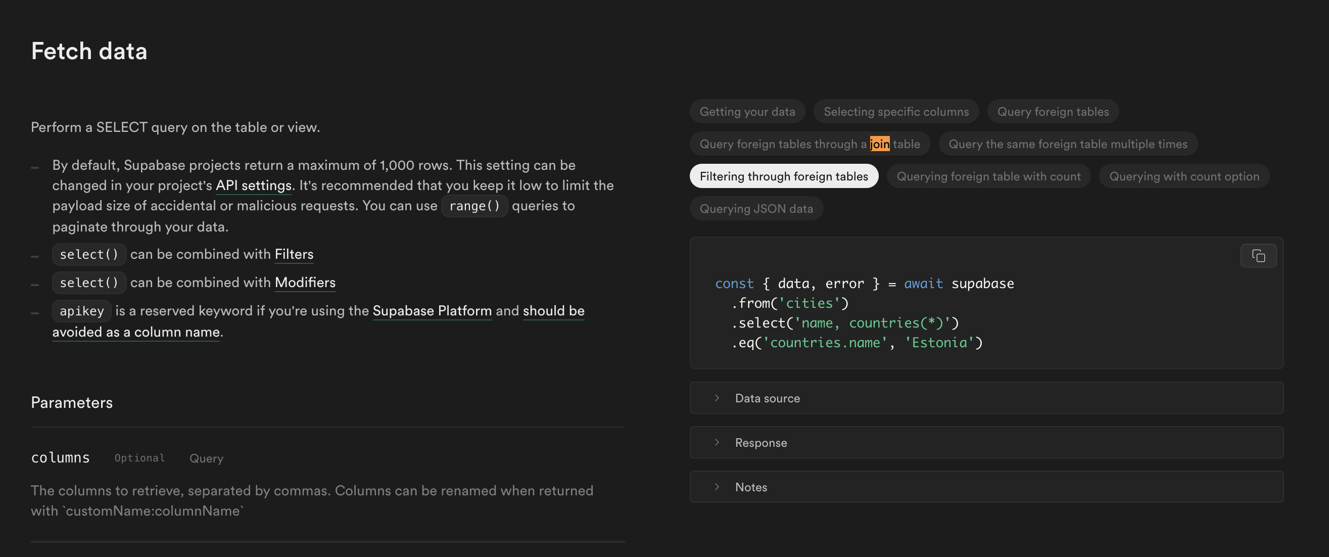 Confusing filter-through-join behavior should be clarified · Issue #14956 · supabase/supabase ...