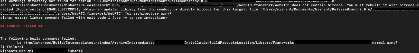 While Compiling with Bitcode enabled · Issue #4989 · jitsi/jitsi-meet · GitHub