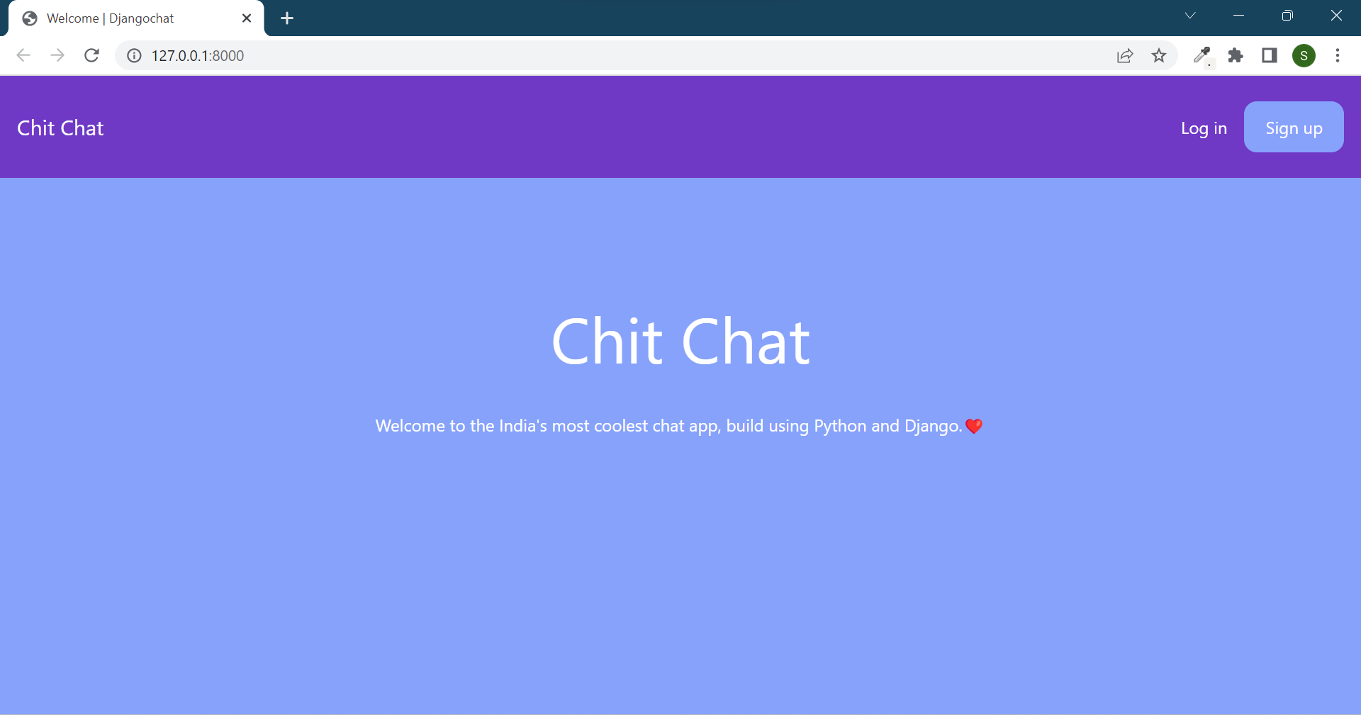 GitHub - saumyasingh048/ChitChatDjango: This is a Chat App made using Django and Python. It ...
