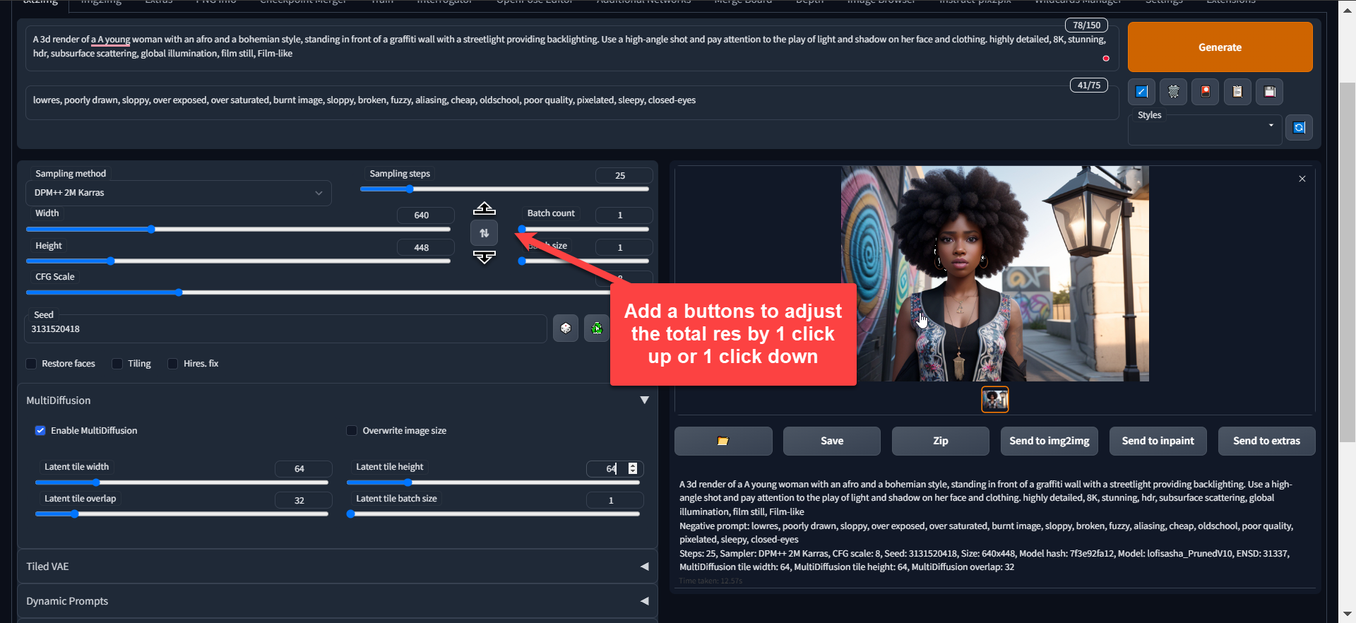 [Feature Request]: Add a buttons to adjust the total res by 1 click up or 1 click down |image ...