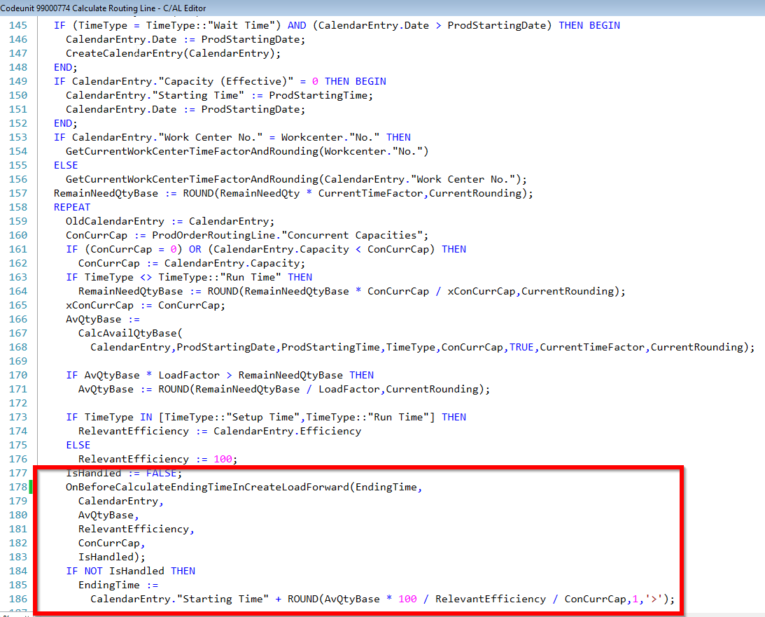 Event Request New Event Added In Codeunit 99000774 Added In Function Createloadforward