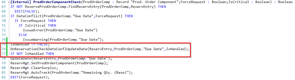 [Event Request] Add new Event in Codeunit 99000815 in Function [External ...