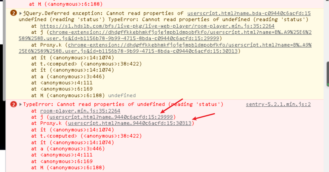 直播助手打开时直播间报错，不能正常播放 · Issue #246 · andywang425/BLTH · GitHub