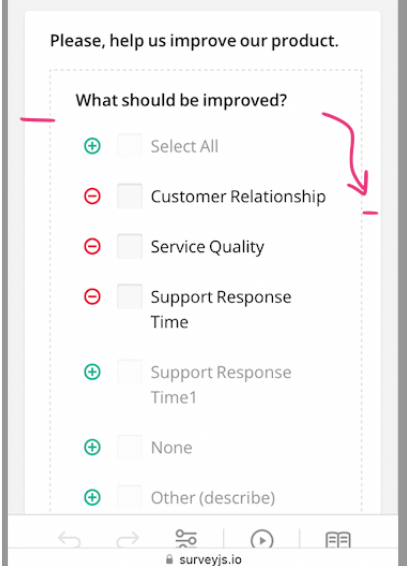 Mobile Incorrect Question Content Paddings On Design Surface · Issue 6993 · Surveyjssurvey 