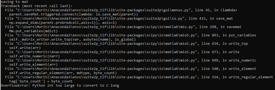 Error when saving large .mat file · Issue #638 · MouseLand/suite2p · GitHub
