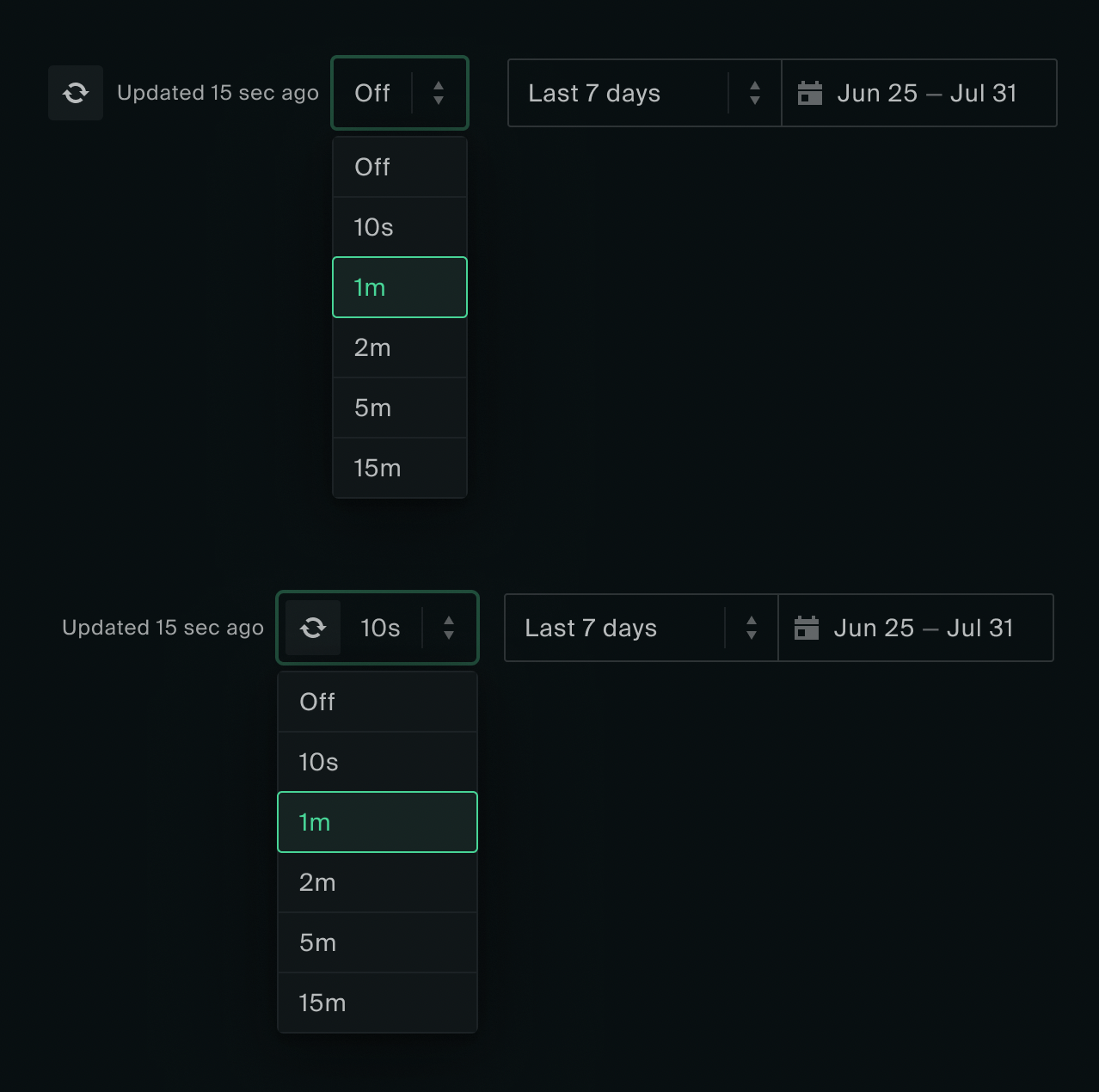 Refetch interval UI control · Issue #1243 · oxidecomputer/console · GitHub