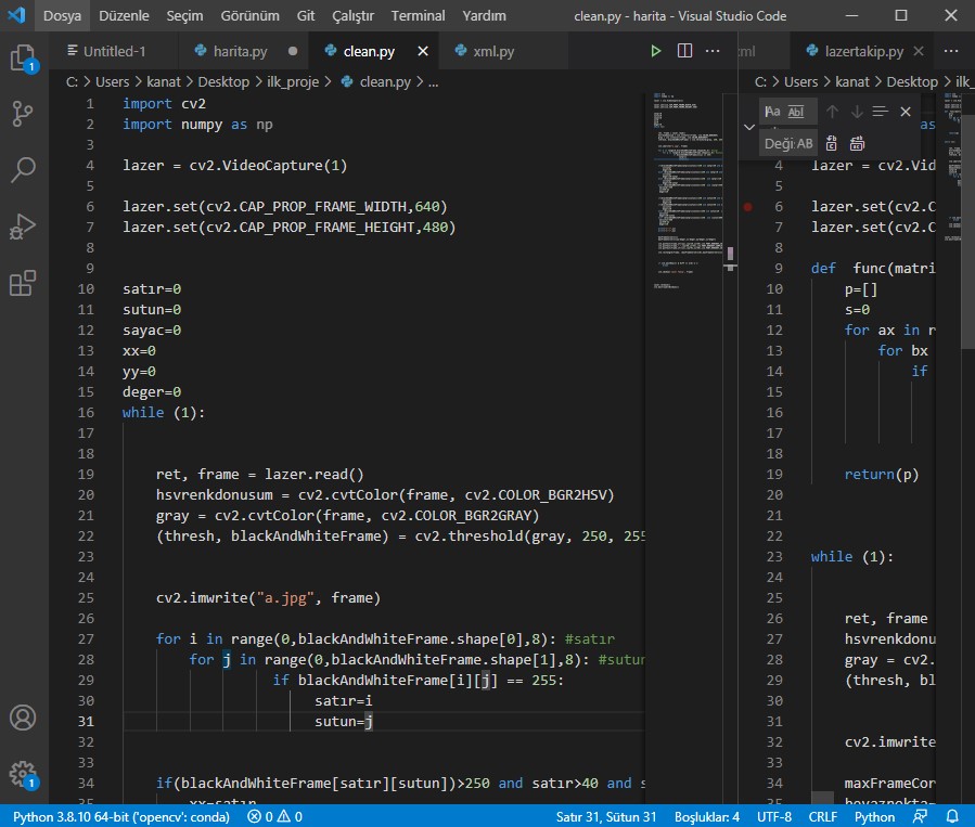 Github Iremcelikkanattracking A Laser Pointer With Python And Opencv 3836