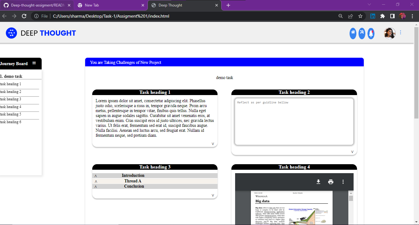 GitHub - Shivansahni/Deep-thought-assigment: web design task 1 - HTML, CSS