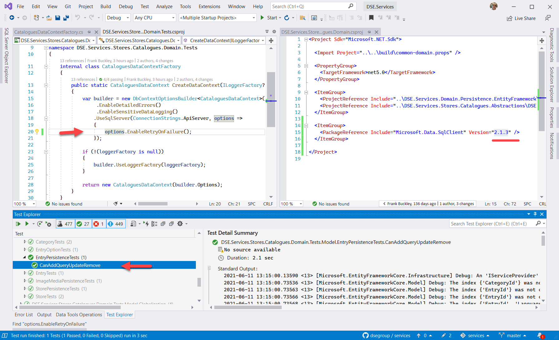 Query fails with InvalidCastException without options.EnableRetryOnFailure() · Issue #25082 ...