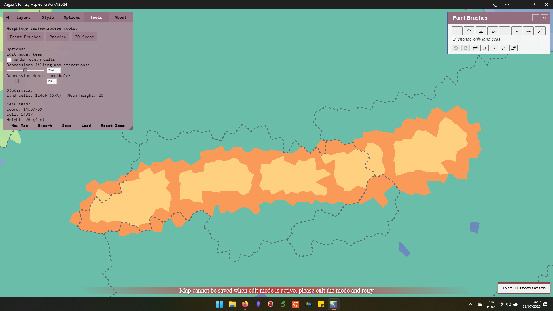 Heightmap not updated correctly after leaving edit mode (when a lower ... Heightmap not updated correctly after leaving edit mode (when a lower ...