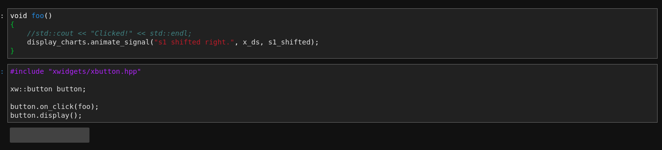 Button with callback · Issue #306 · jupyter-xeus/xeus-cling · GitHub
