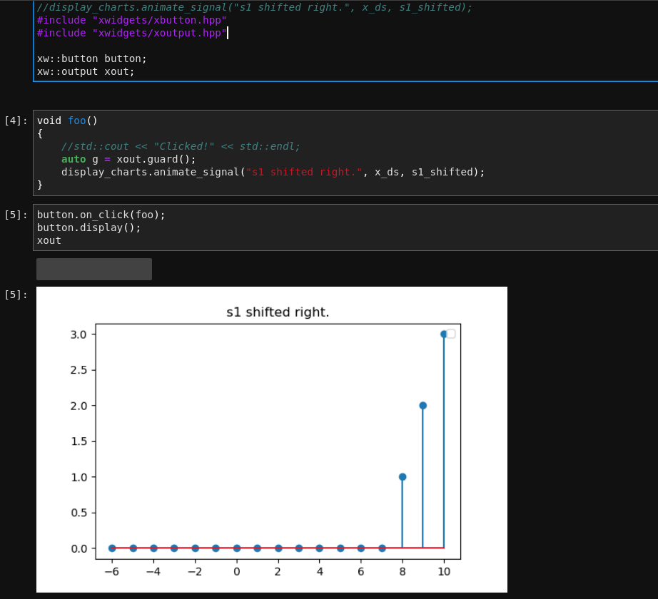 Button with callback · Issue #306 · jupyter-xeus/xeus-cling · GitHub