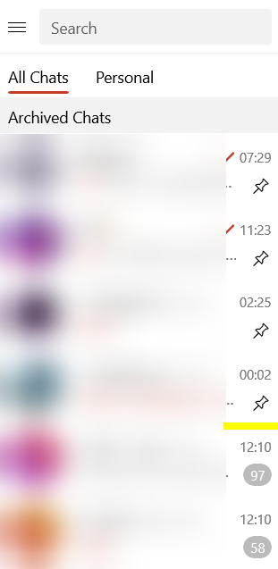 Add a separator in chats list between pinned chats and non-pinned ones ...