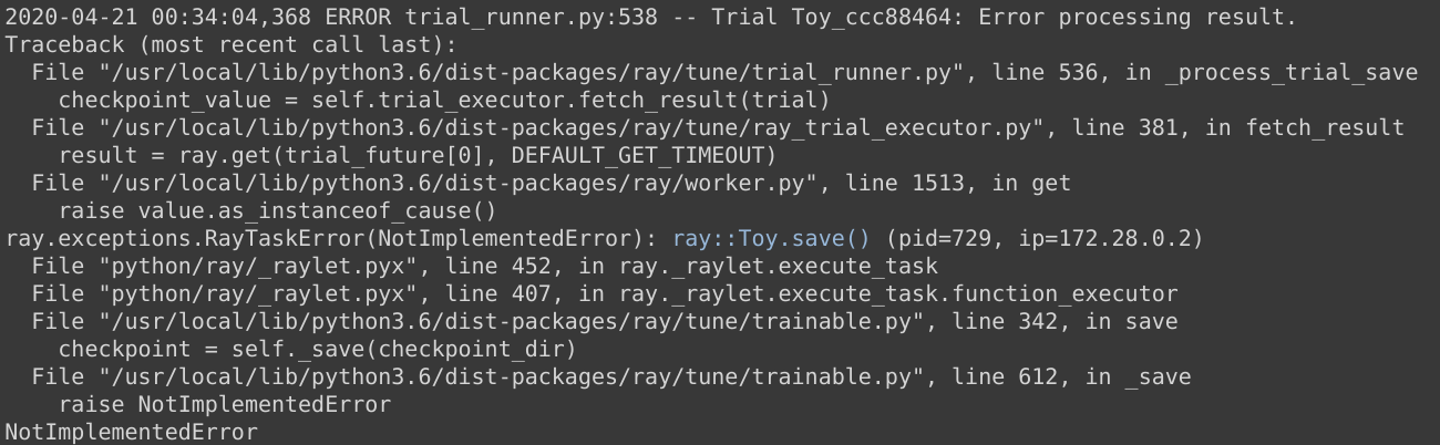 [tune] Save and resume training · Issue #8096 · ray-project/ray · GitHub