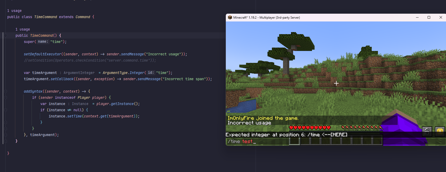 Command argument callback doesn't work · Issue #1520 · Minestom/Minestom · GitHub