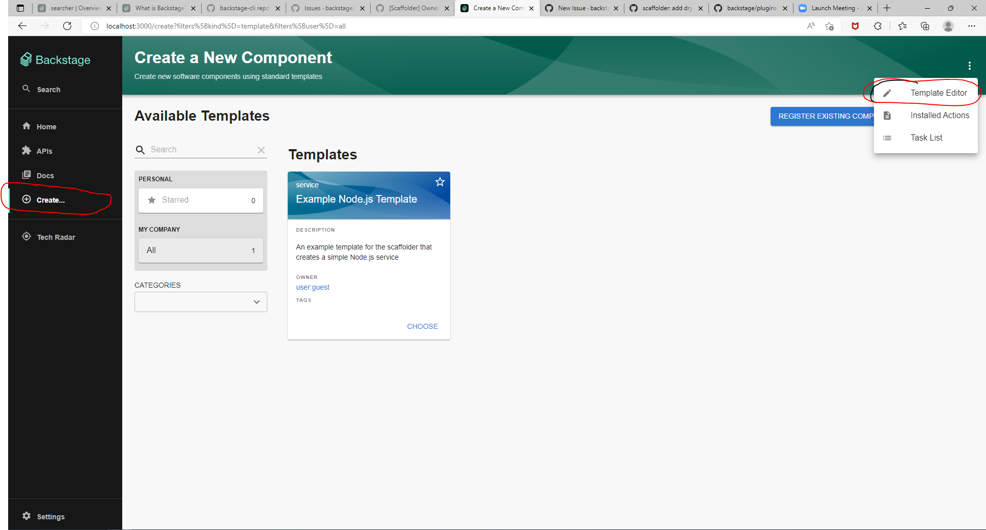 [Scaffolder] Cannot open file when using Template Editor · Issue #12075 · backstage/backstage ...