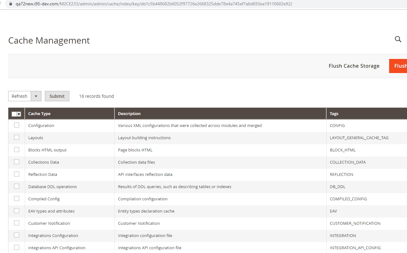 Magento 2.3.3 : Under Cache Management section, cache type checkboxes are not aligned · Issue ...