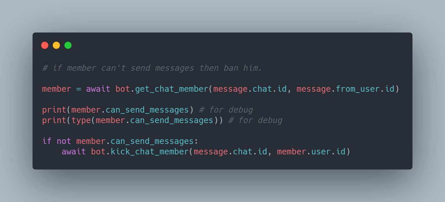 Bug: member.can_send_messages store None instead True · Issue #635 · aiogram/aiogram · GitHub