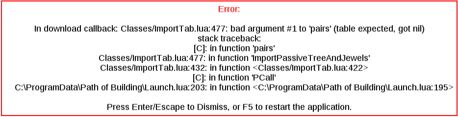 Fails to import any passive tree · Issue #575 · PathOfBuildingCommunity ...
