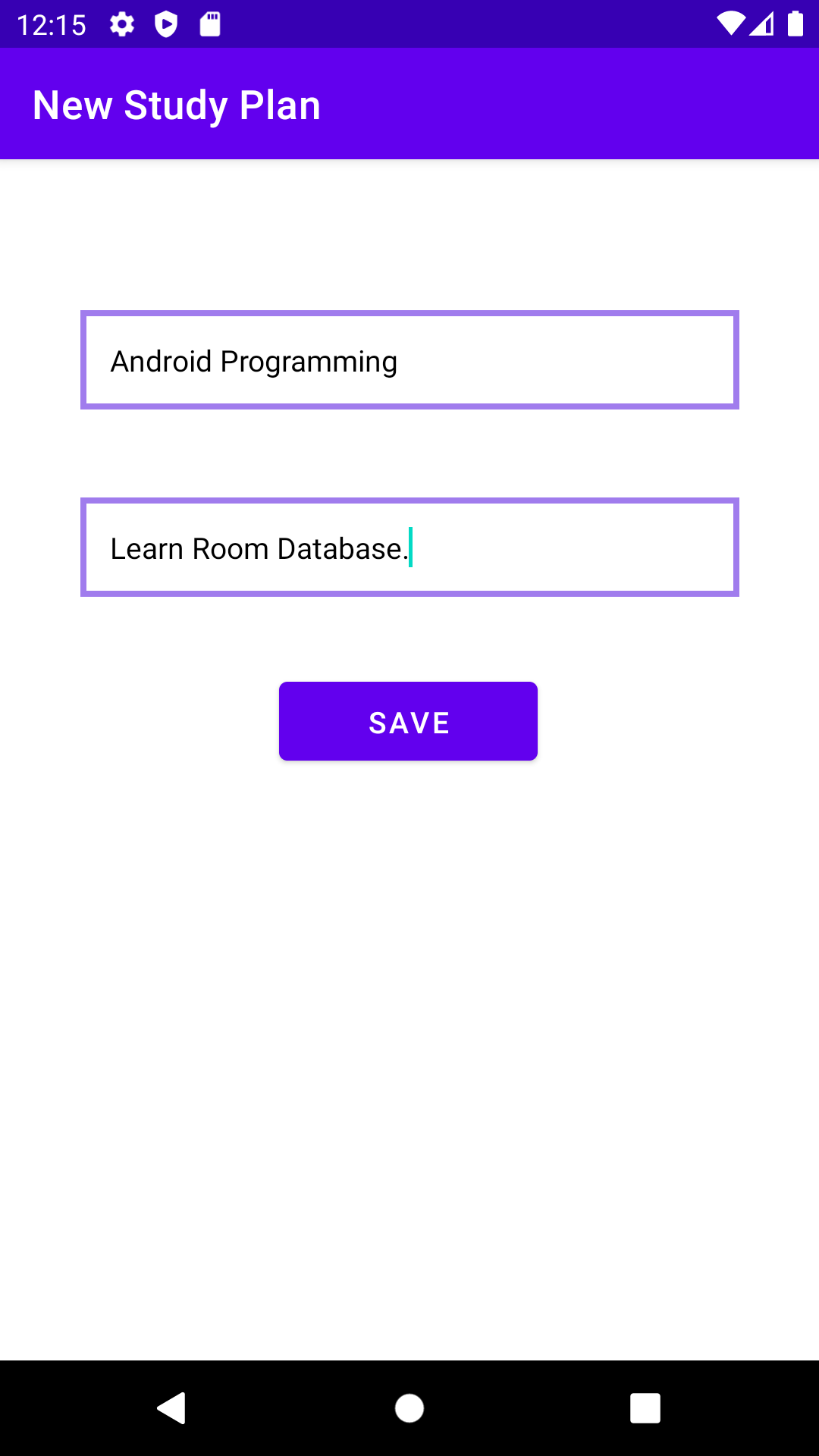 GitHub - emineinan/Kotlin-RoomDatabase: The Study Plan App with room ...