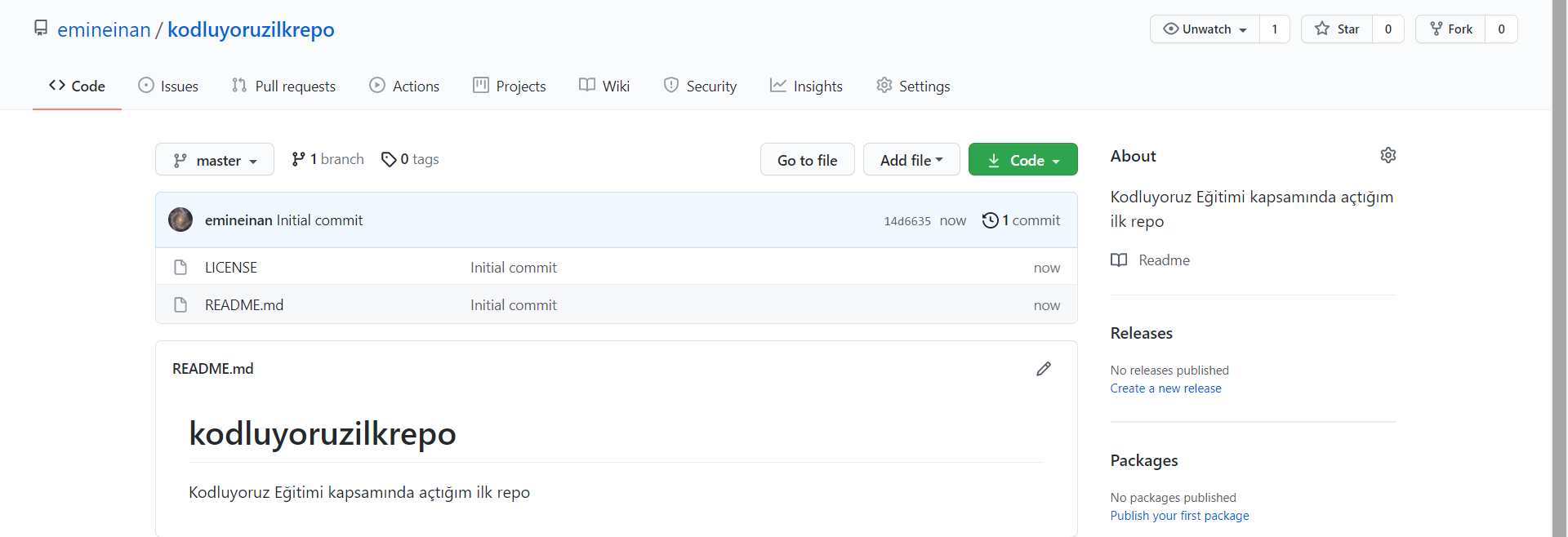 GitHub - emineinan/kodluyoruzilkrepo: Kodluyoruz Eğitimi kapsamında ...