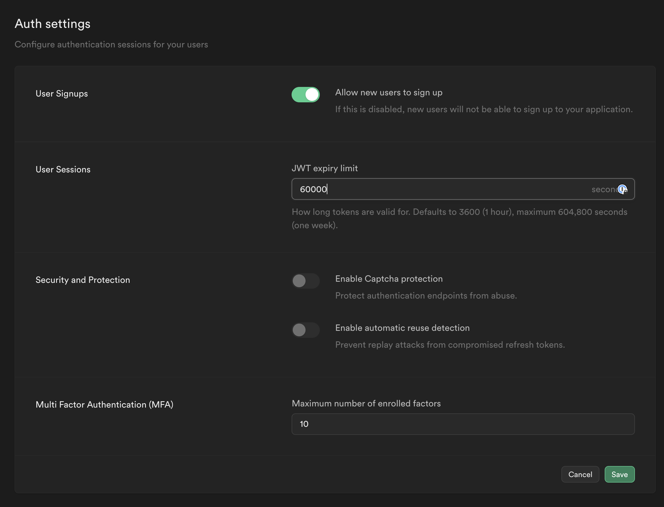 Can T Save Auth Settings Ui Issue · Issue 15634 · Supabase Supabase · Github