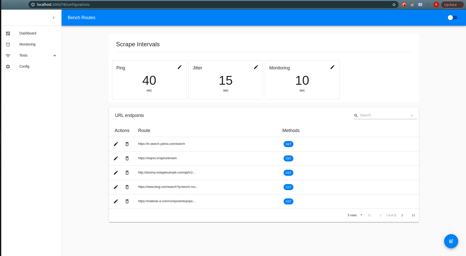 Cards On Configuration Page Not Spaced Correctly · Issue 397 · Bench
