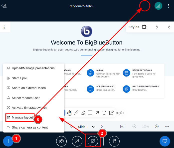 idea (UI): "Presenter actions" button for presenters · Issue #18603 · bigbluebutton ...