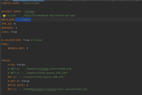 The problem of using the pre-trained model of ControlGAN · Issue #4 · IIGROUP/MM-CelebA-HQ ...