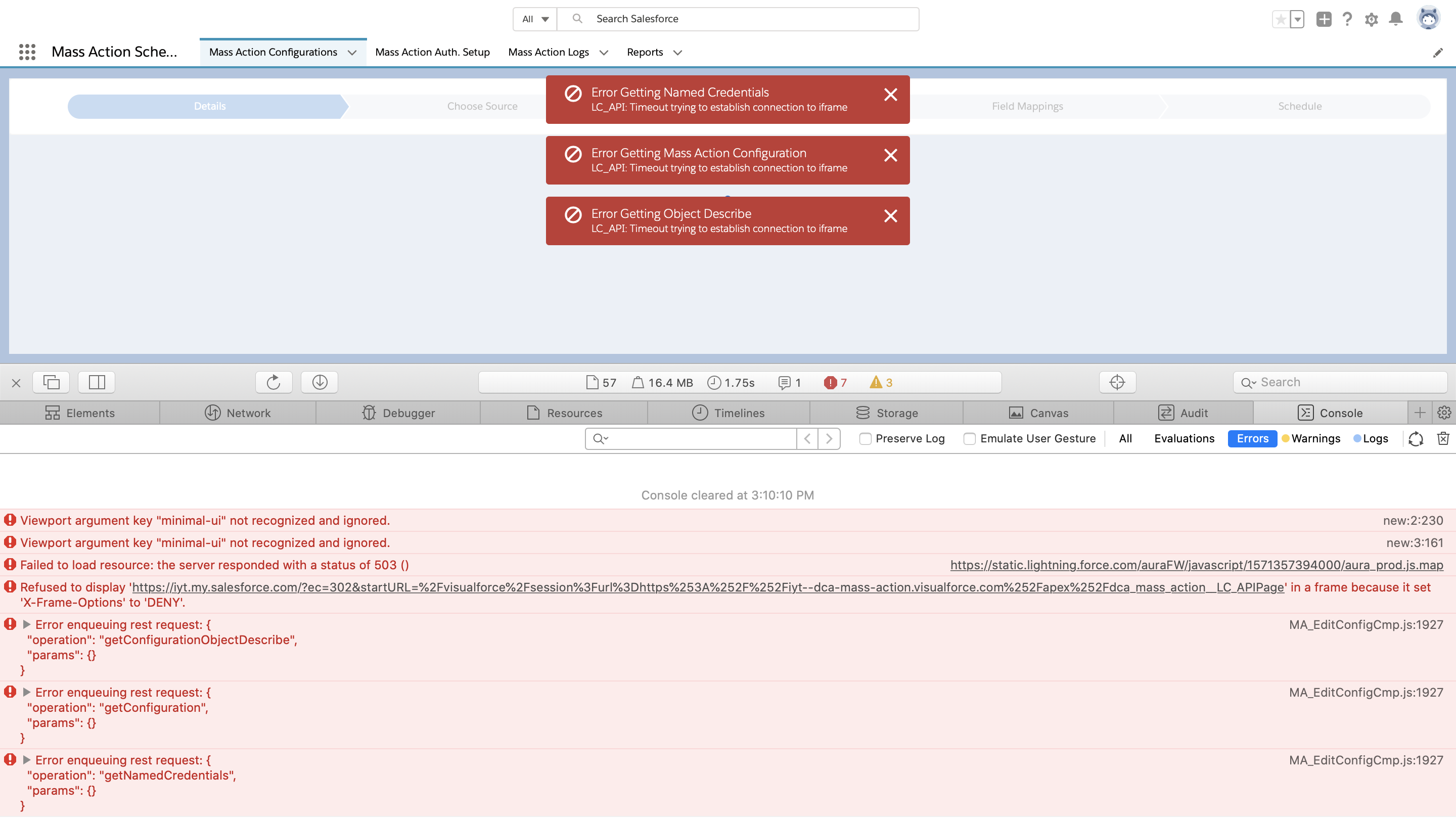 Error Getting Named Credentials: Timeout trying to establish connection to iframe · Issue #123 ...