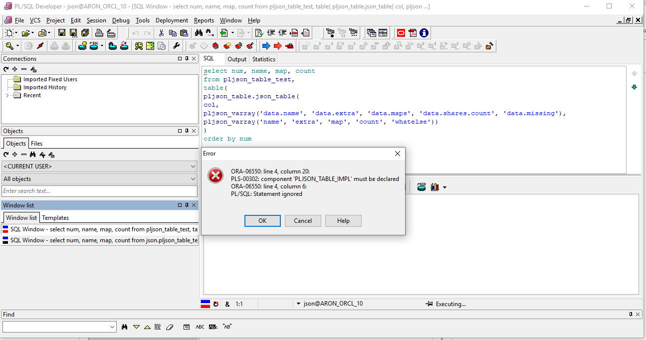 Pls 00302 Component Pljsontableimpl Must Be Declared · Issue 182 · Pljsonpljson · Github 